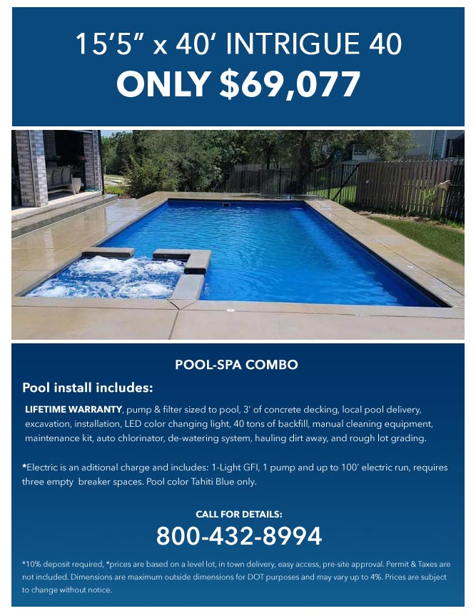 Aqua Pools Fiberglass Pools & Spas - Swimming Pool Specials for Austin ...
