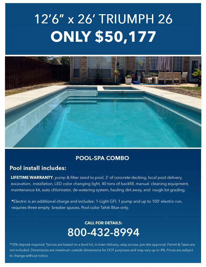 Aqua Pools Fiberglass Pools Swimming Pool Specials for Austin, Beaumont ...